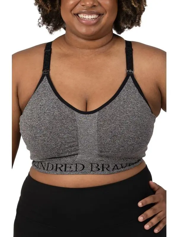 KINDRED BRAVELY Busty Sublime Nursing Sports Brafits Sizes 30e-40i - Grey Heather