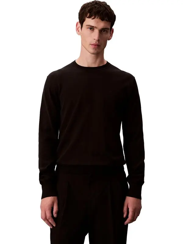 Calvin Klein Supima Cotton Classic Sweater - Black