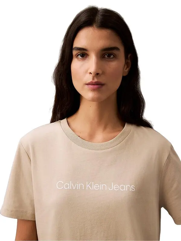 Calvin Klein Logo Graphic Relaxed T-shirt - White Pepper