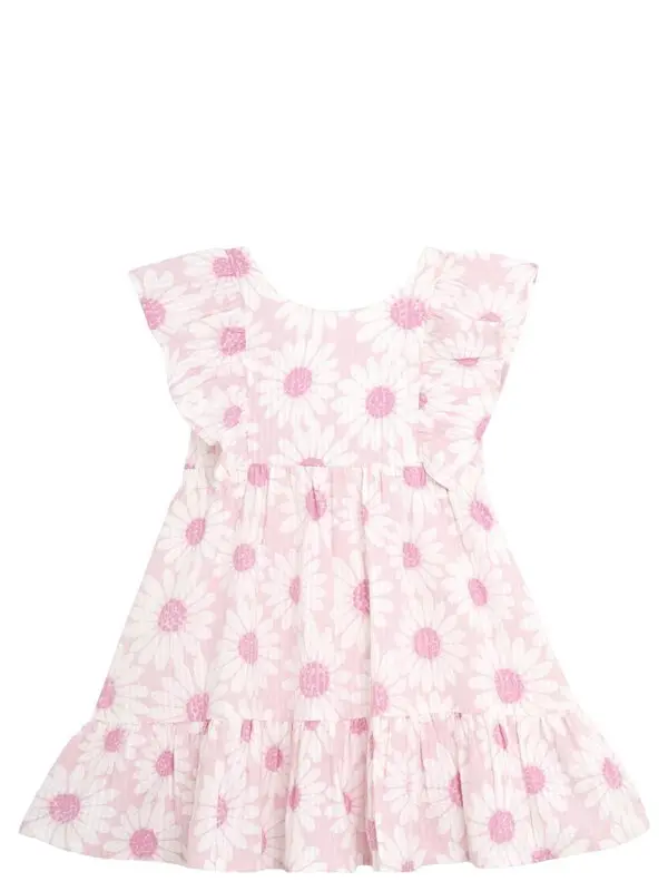 JOJO MAMAN BEBE Print Cotton Seersucker Sundress - Pink