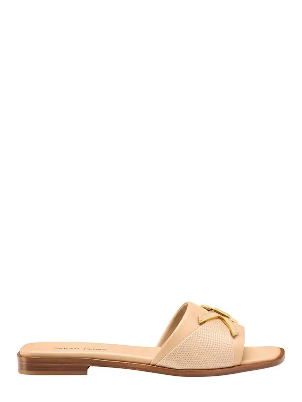 Sarah Flint Mirjana Hardware Sandal - Sand Nappa And Lizard Embossed