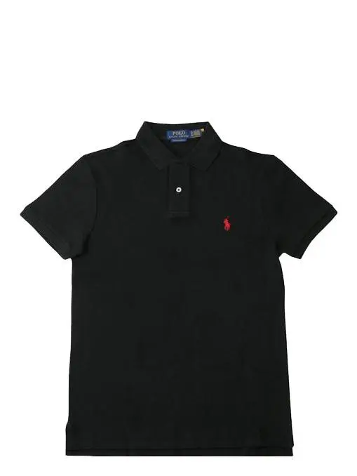 Polo Ralph Lauren Shortsleevelim Fitesh Polo - Polo Black