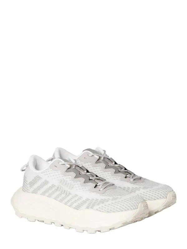 Miu Miu Technical Fabric Sneakers - Cloudy Gray