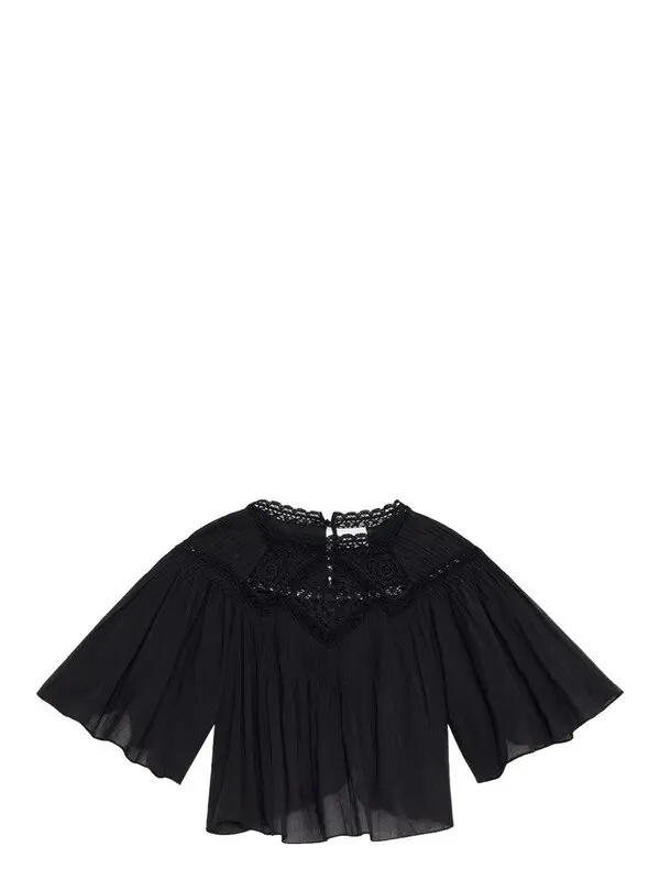 MARANT ETOILE Garia Voile Top - Black