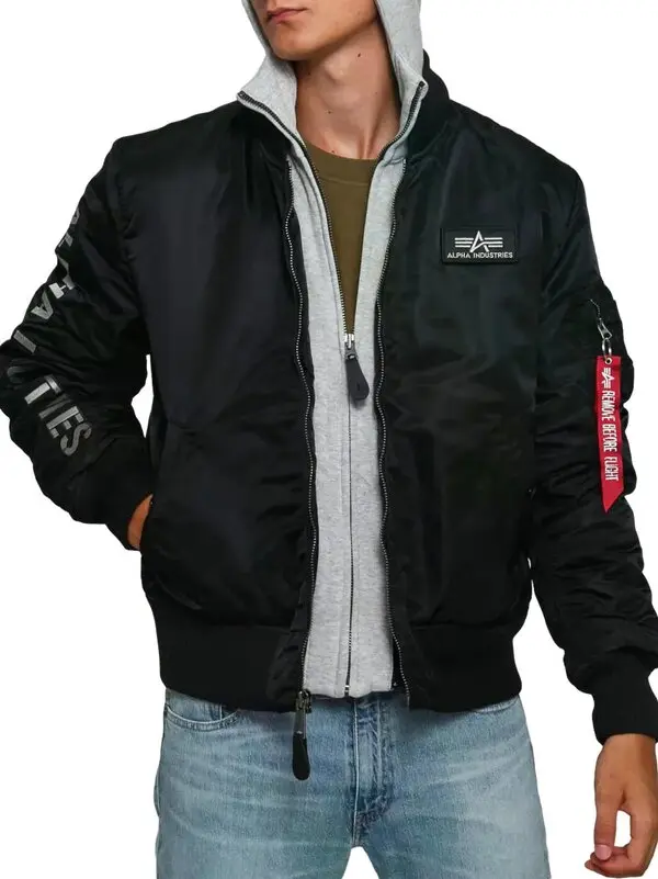 Alpha Industries Hooded Bomber Jacket - Black