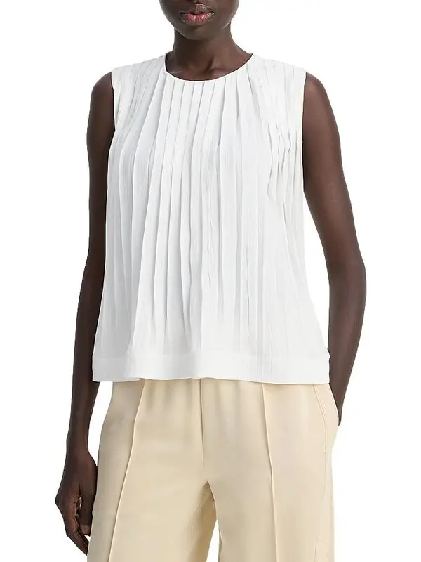 Vince Pleated A-line Top - Off White