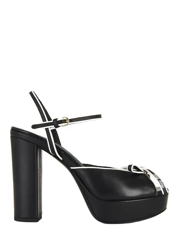 Miu Miu Platform Sandal - Nero & Bianco