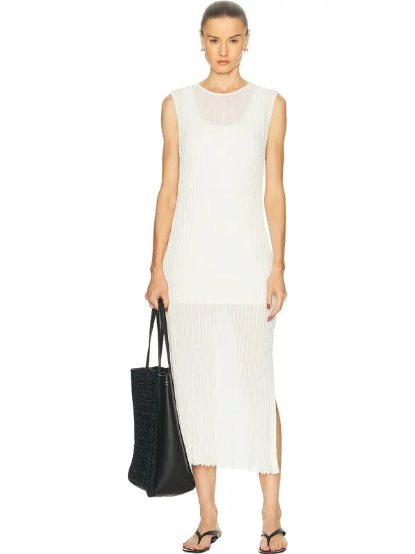 Loulou De Saison Ada Sleeveless Long Knit Dress - Ivory
