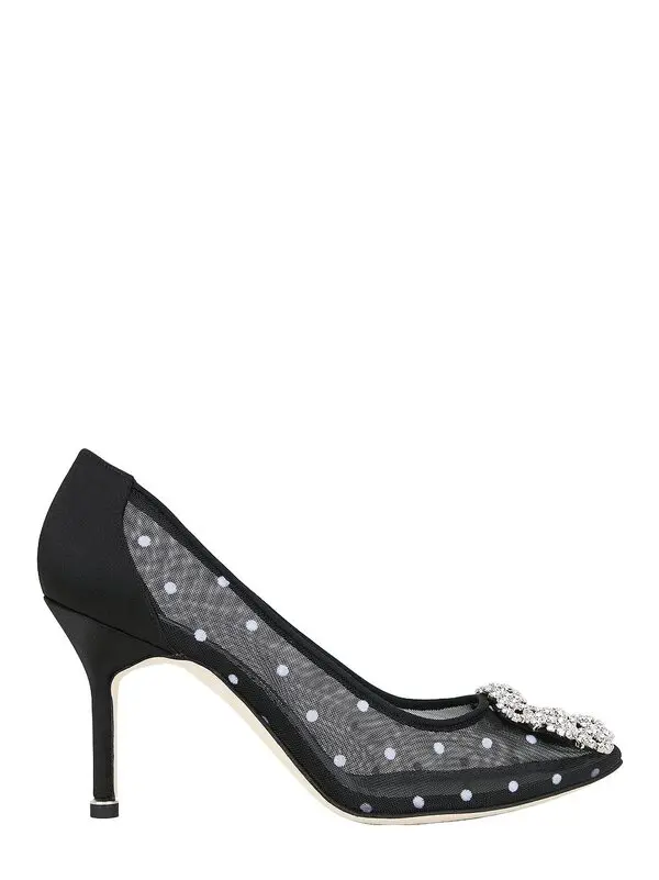 Manolo Blahnik Hangisi 90 Pump - Yoth & Black