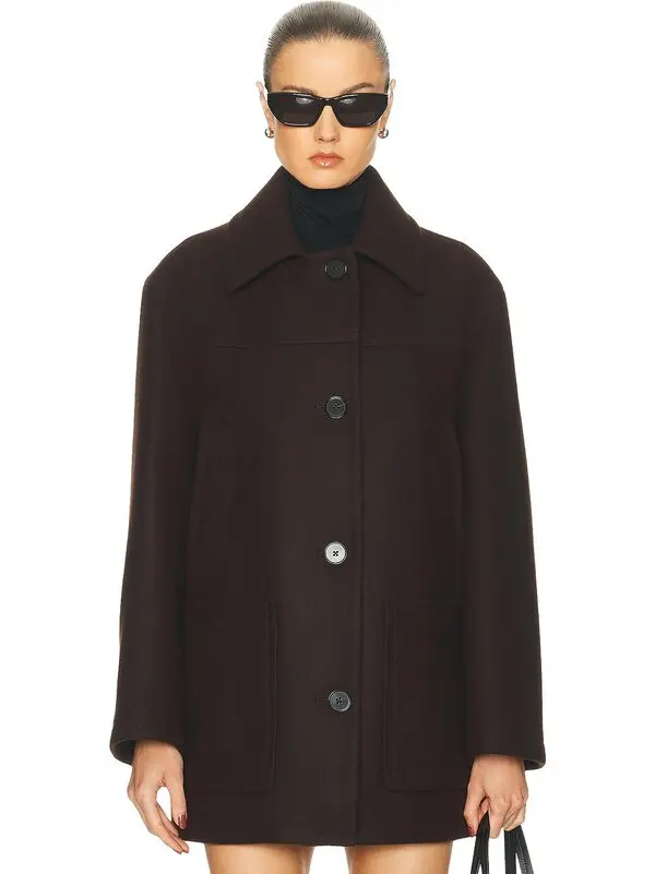 JIL SANDER Felt Blouson - Ganache