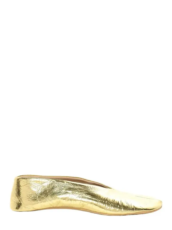 THE ROW Stella Metallic Slipper - Gold