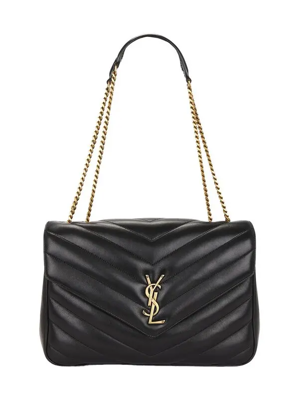 Saint Laurent Large Loulou Chain Bag - Nero