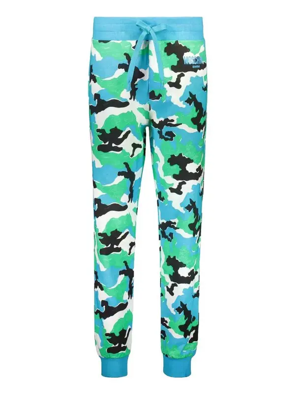 Moschino All-over Print Track Pants - Blue