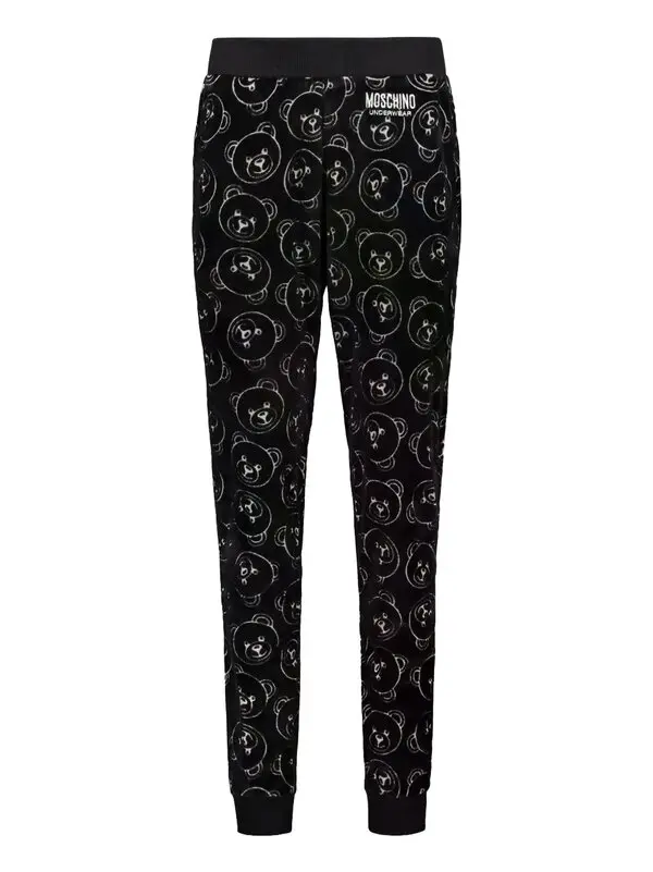 Moschino All-over Print Trousers - Black