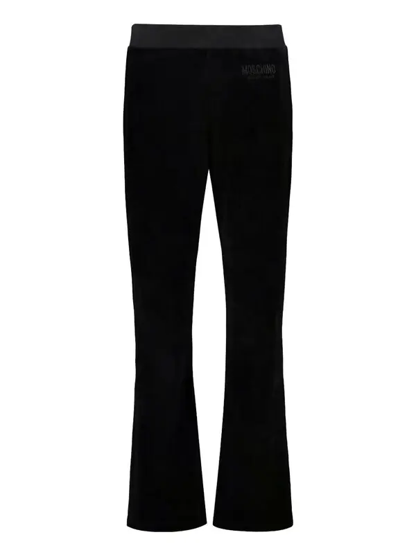 Moschino Embroidered-logo Pants - Black