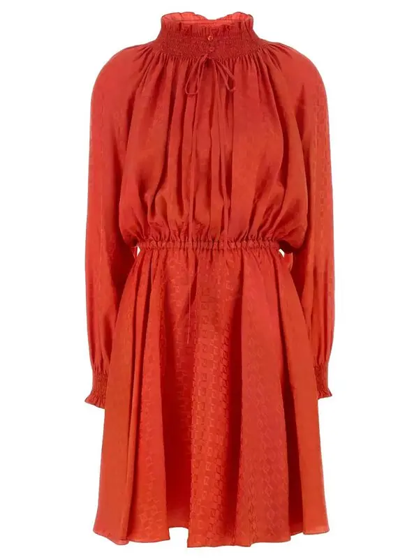 Fendi Gathered Mini Dress - Orange