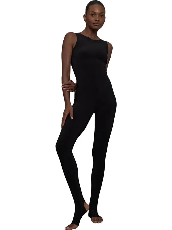 Norma Kamali X Catsuit With Footie - Black
