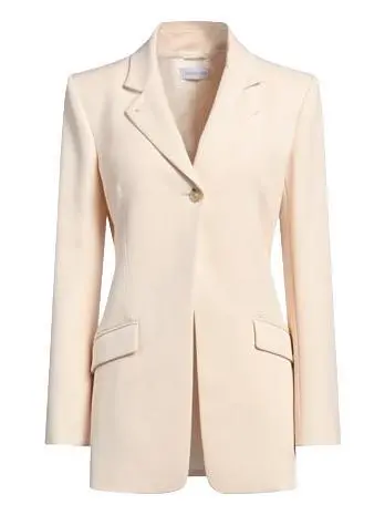 Patrizia Pepe Single-breasted Twill Blazer - Beige