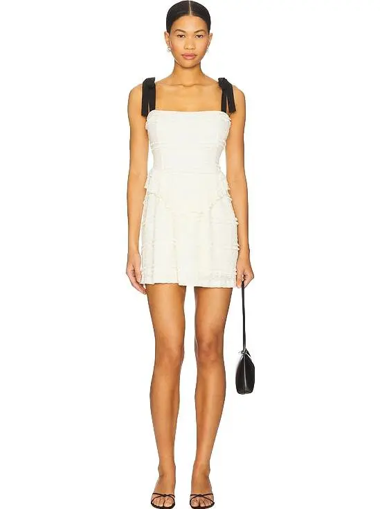 MORE TO COME Margo Tie Strap Mini Dress - Beige