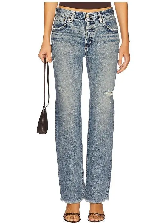 Moussy Vintage Massapequa Straight - Blue