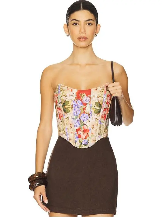 FALGUNI SHANE PEACOCK X Corset Top - Springtime Whispers