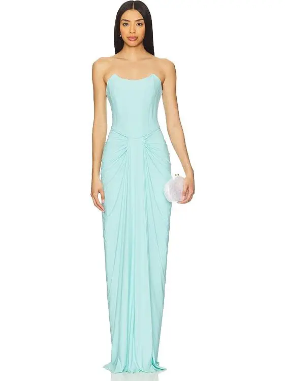 DEME BY GABRIELLA X Revolve Pearl Gown - Mint
