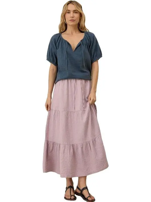 PACT Organic Cotton Coastal Double Gauze Popover - French Navy