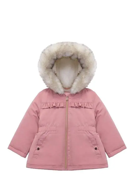 ROKKA&ROLLA Fleece Lined Parka - Rose Pink