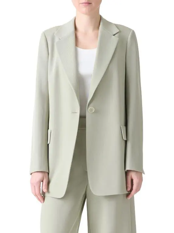 Akris Wool Tricot One-button Blazer - Pistachio