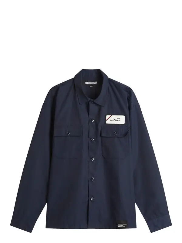 NEIGHBORHOOD Classic Long Sleeve Work Shirt 1 - Navy