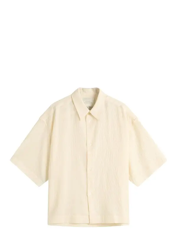 Studio Nicholson Sanko Boxy Short Sleeve Shirt - Milk