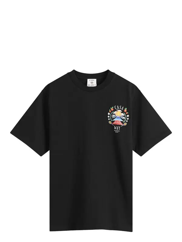 Casablanca Casa Way Mountain Printed T-shirt - Black