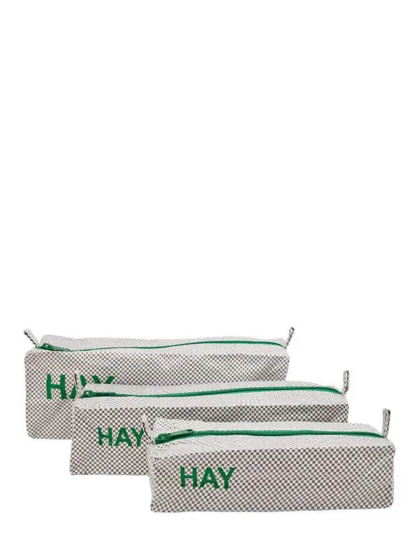 HAY Candy Mono Wash Bag Box Set Of 3 - Grey