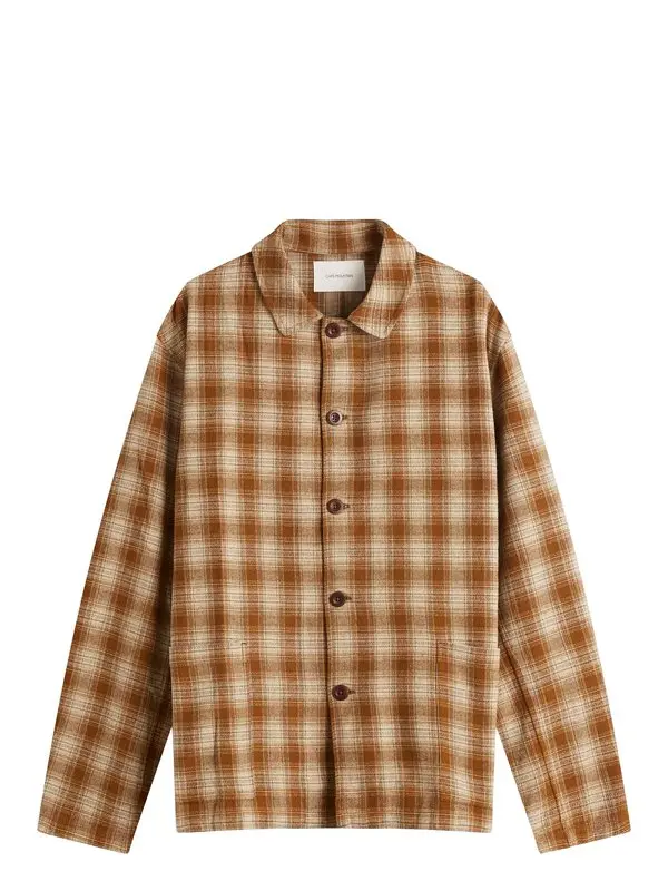 CAFÉ MOUNTAIN Easy Check Shirt Jacket - Ochre