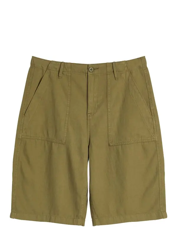 Good American Lite Linen Bermuda Short - Martini Olive