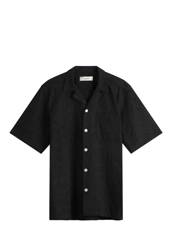 FORET Leo Paisley Shirt - Black