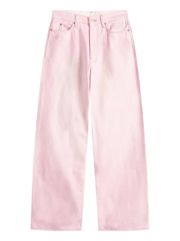 Acne Studios Loose Fit Wide Leg Jeans - Pale Pink