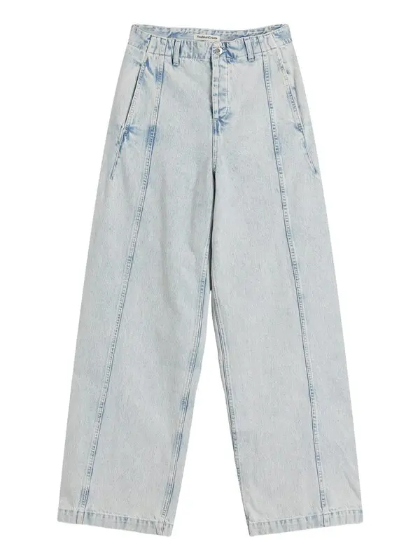 You Must Create Displaced Seam Wide Leg Jeans - Indigo