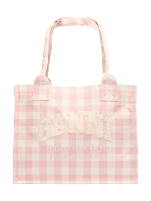 GANNI Large Easy Shopper Tote Bag - Bleached Mauve