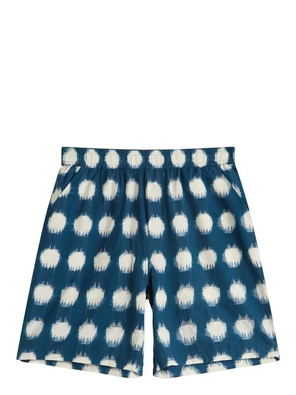 Folk Relaxed Fit Ikat Shorts - Indigo Ikat