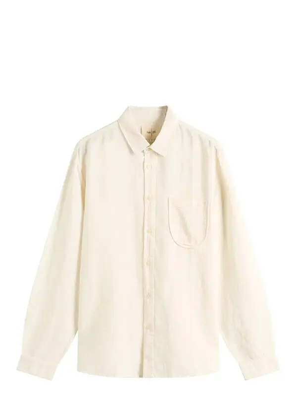 Folk Contrast Pocket Shirt - Ecru