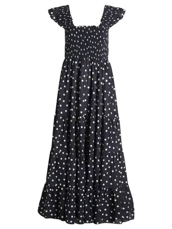Rixo Kendall Spot Midi Dress - Bohemia Spot Deep Navy