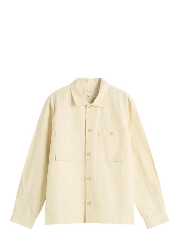 Folk Anniversary Patch Overshirt - Stone Linen