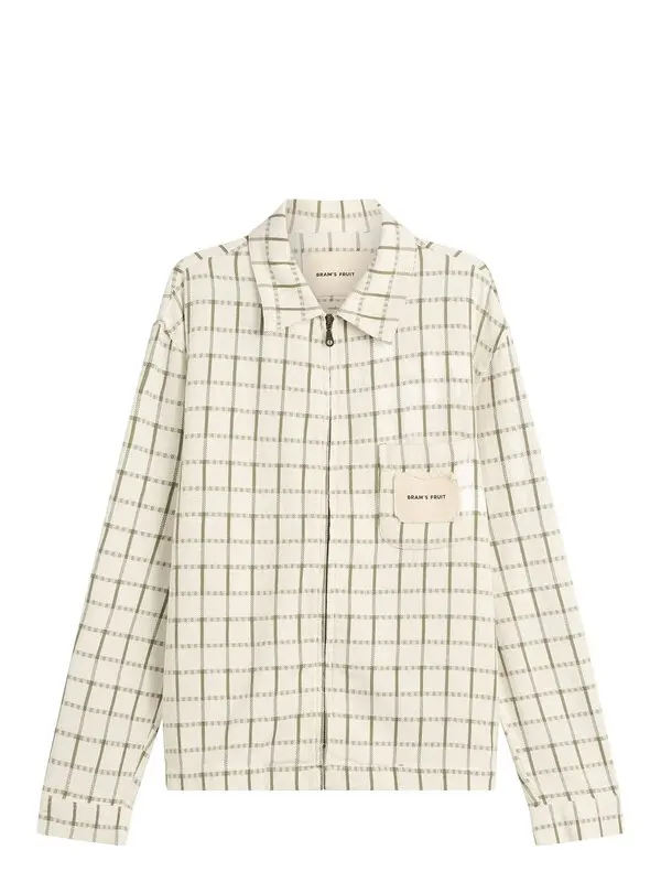 BRAM'S FRUIT Tea Cloth Overshirt - White/green