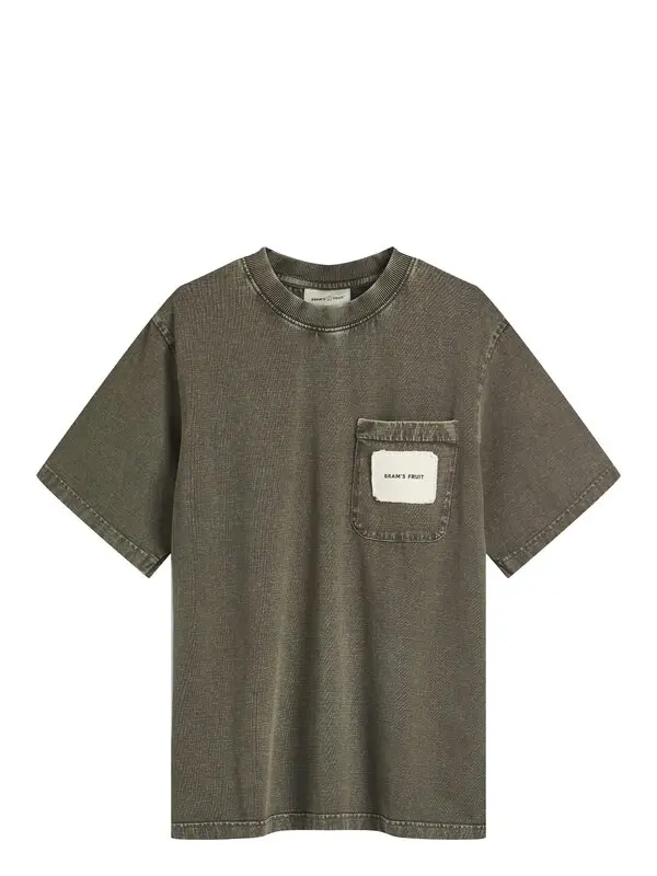 BRAM'S FRUIT Chest Pocket T-shirt - Washed Charcoal
