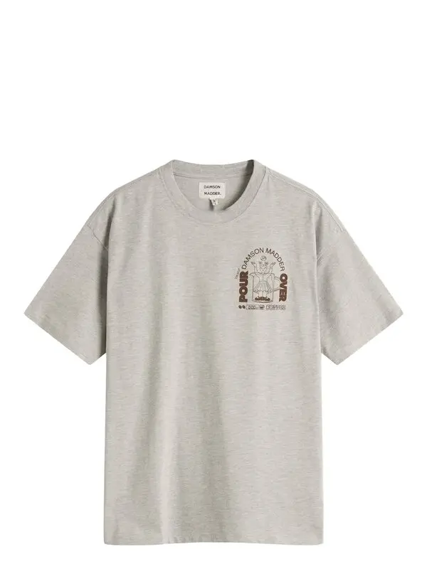 DAMSON MADDER Pour Over Coffee Relaxed T-shirt - Grey