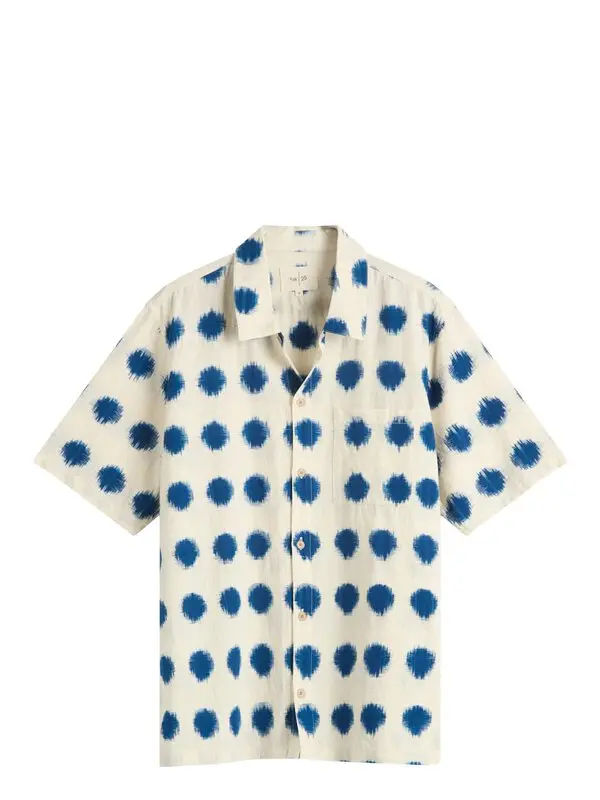 Folk Gabe Vacation Shirt - Ecru Ikat