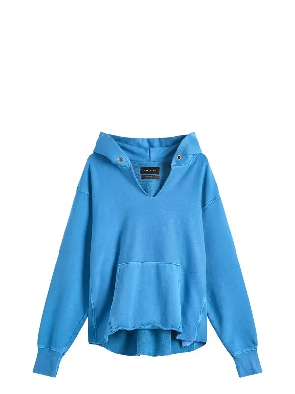 LES TIEN Heavyweight Crewneck Sweatshirt - Washed Electric Blue