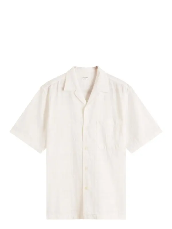 Universal Works Deffe Self Stripe Minari Shirt - Ecru