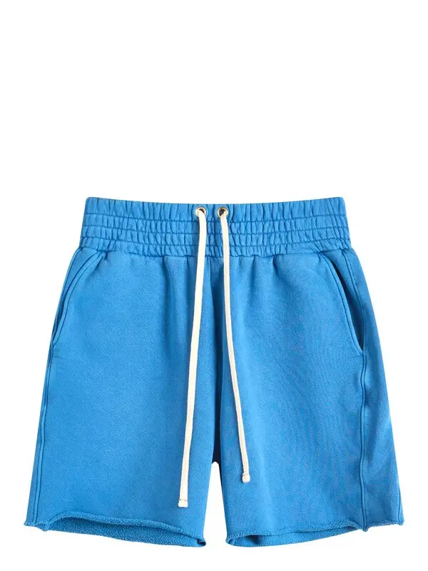 LES TIEN Heavyweight Yacht Sweat Short - Washed Electric Blue